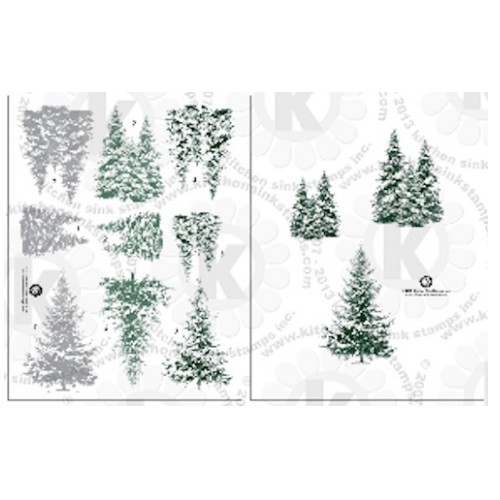 Snowy Pine Trees Stamp Set - Teaspoon of Fun