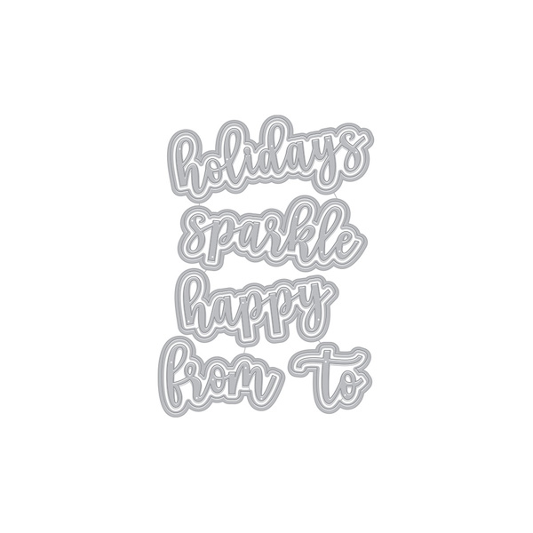 Holiday Words Fancy Die - Teaspoon of Fun