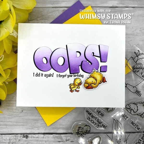 Whoopsie Clear Stamp Set - Teaspoon of Fun