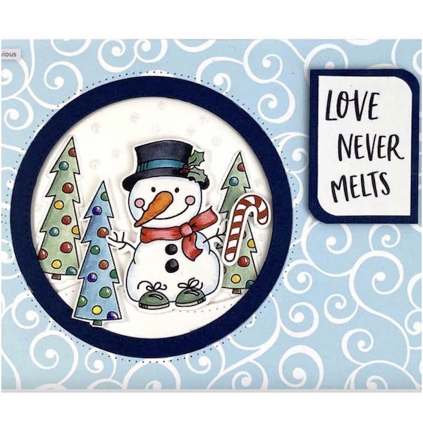 Frosty Hello Stamp and Die Combo - Teaspoon of Fun